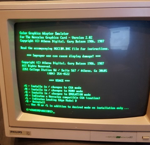 DOS Days - CGA Simulators for Hercules Cards