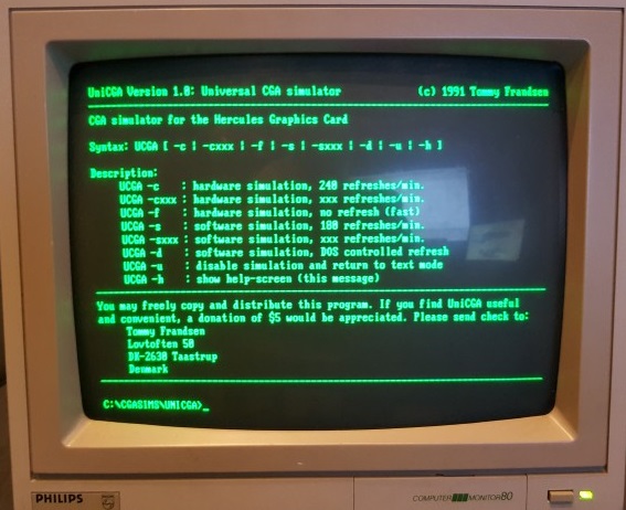 DOS Days - CGA Simulators for Hercules Cards