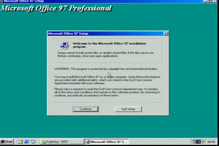 DOS Days - Microsoft Office 97 (1996)